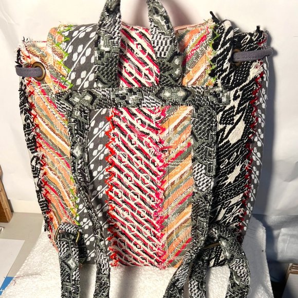 Demdaco | Bags | Demdacoyour Journey Back Packdistressedpatchworkbrass ...